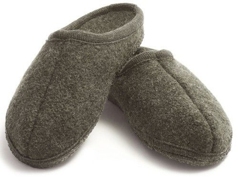 Ulle Original M's Wool Slippers Moss Green | Widforss