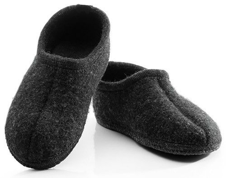 Ulle Original High Wool Slippers Black Melange | Widforss