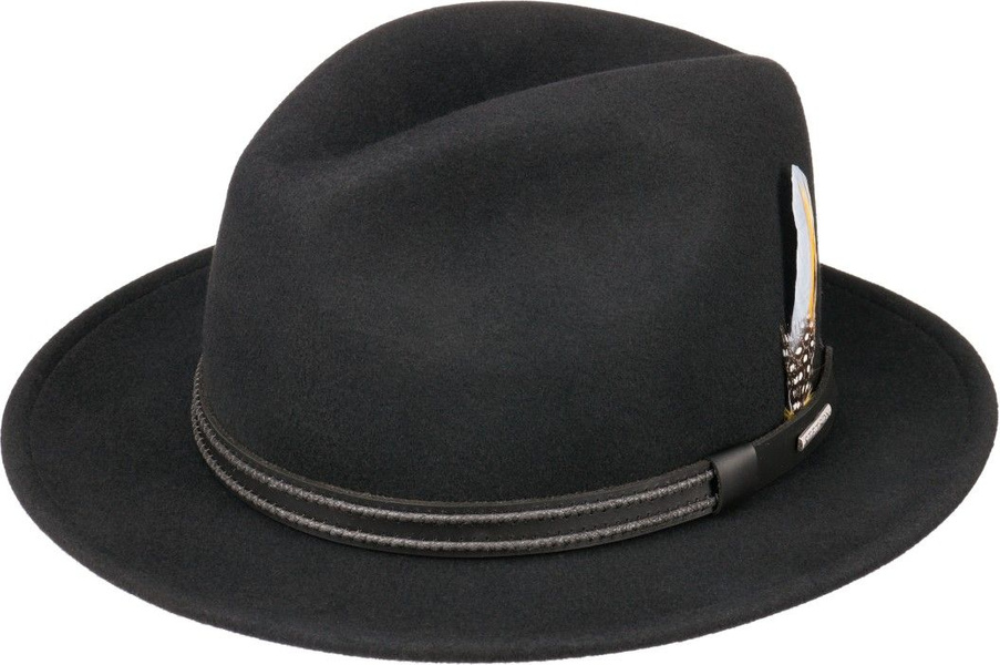 Stetson Fedora Vitafelt villahuopahattu, musta | Widforss/Retkitukku