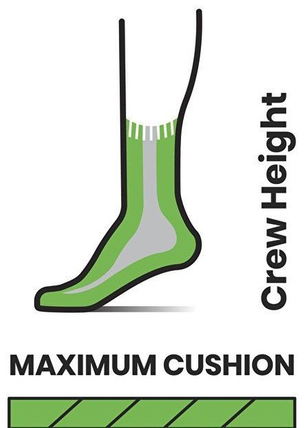 W's Classic Mountaineer Maximum Cush Crew Light Grey | Milrab.se