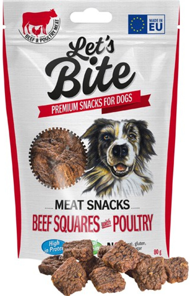 Let's Bite Meat Snacks Beef Squares with Poultry 80 g | Widforss