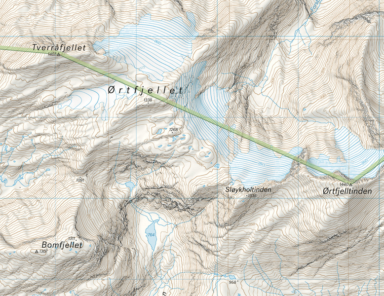 Calazo Høyfjellskart Røvassdalen & Dunderlandsdalen 1:25.000 | Widforss