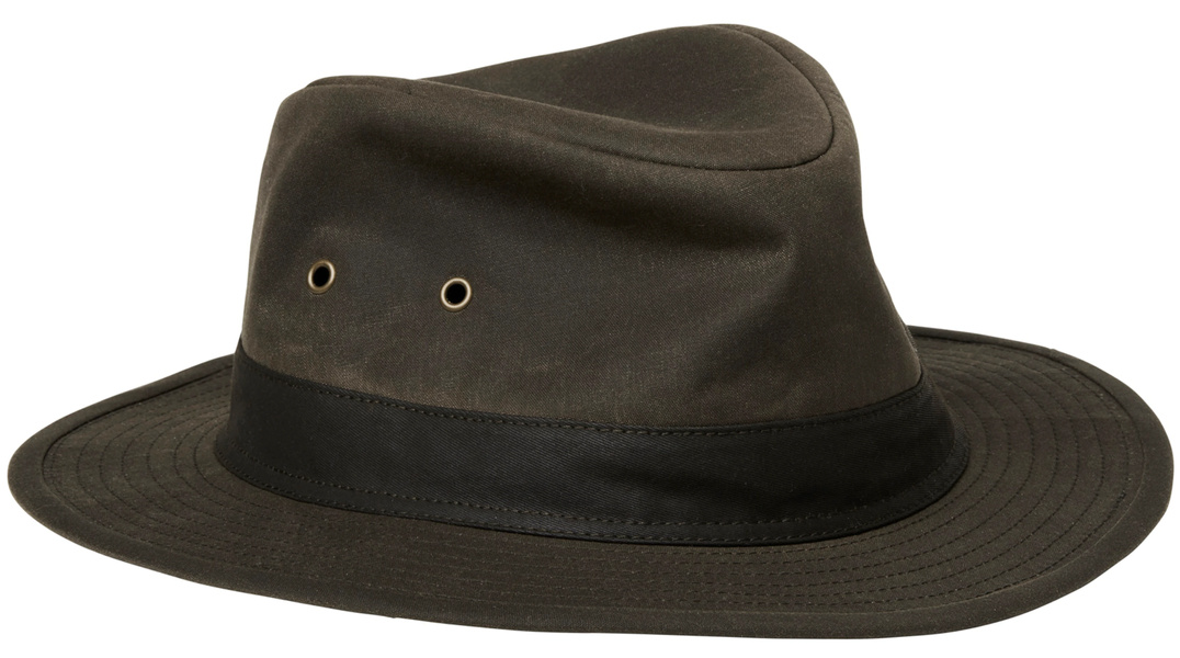 Chevalier Cheavlier Bush Waxed Cotton Hat Leather Brown | Widforss