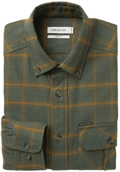 Chevalier Hawk Flannel Shirt Men Leaf Green | Widforss