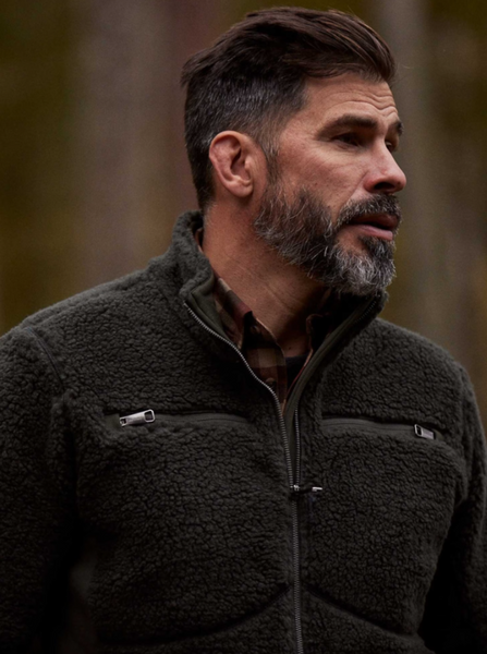Root Wool Pile Jacket Men Midnight Pine | Milrab.no