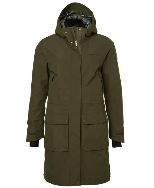 Fractus Chevalite Rain Coat Women Tobacco Green | Milrab.se