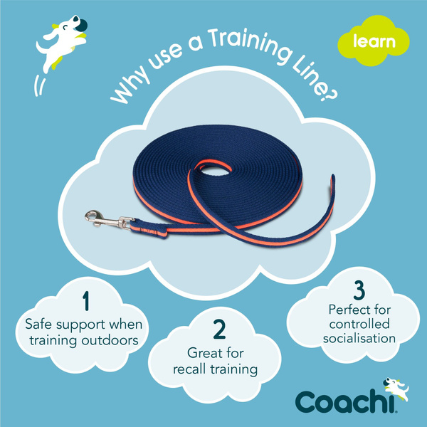 Coachi Training Line Navy & Coral 10m | Widforss