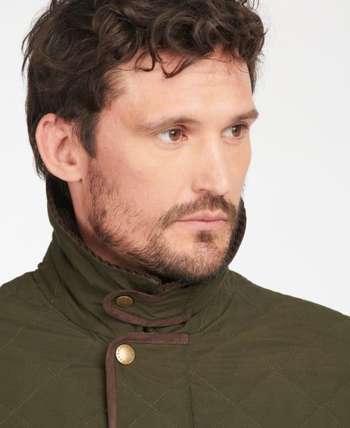 Barbour M's Burton Quilt Dark Olive | Widforss