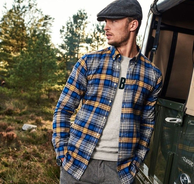 Barbour M's Endsleigh Highland Check Mustard | Widforss