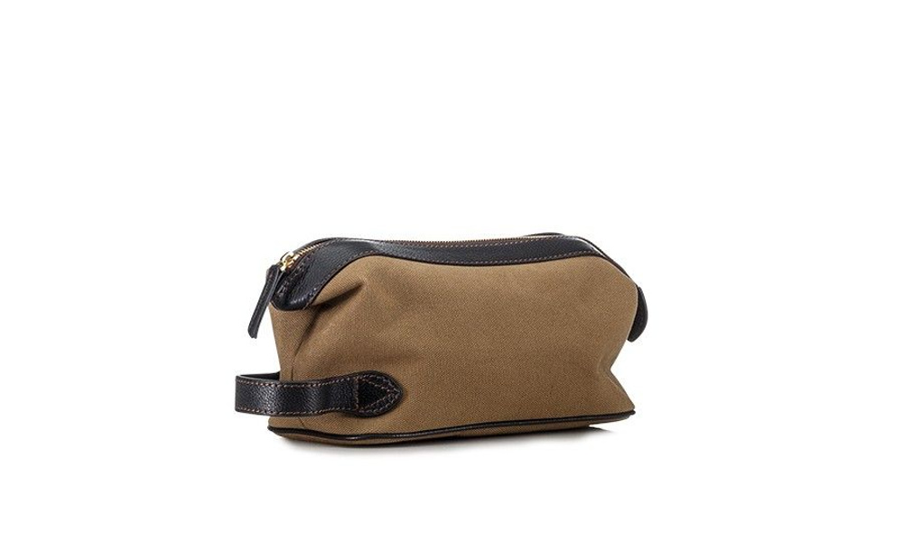 Baron Small Wash Bag Khaki Canvas | Widforss