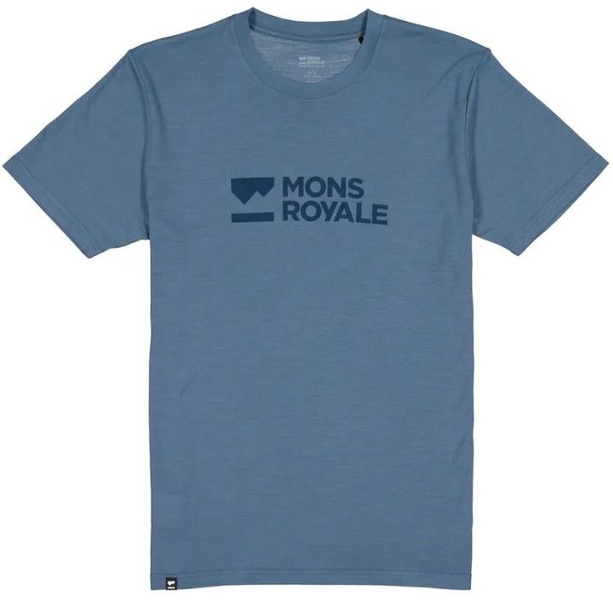 Mons Royale M's Icon Logo T-Shirt Goblin Blue | Widforss