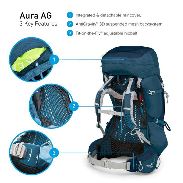 Osprey W's Aura AG 50L Gamma Red | Widforss