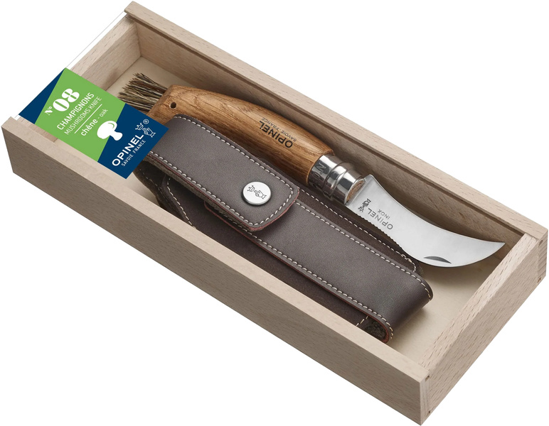Opinel Mushroom knife Oak wood handle Gift box + sheath | Widforss
