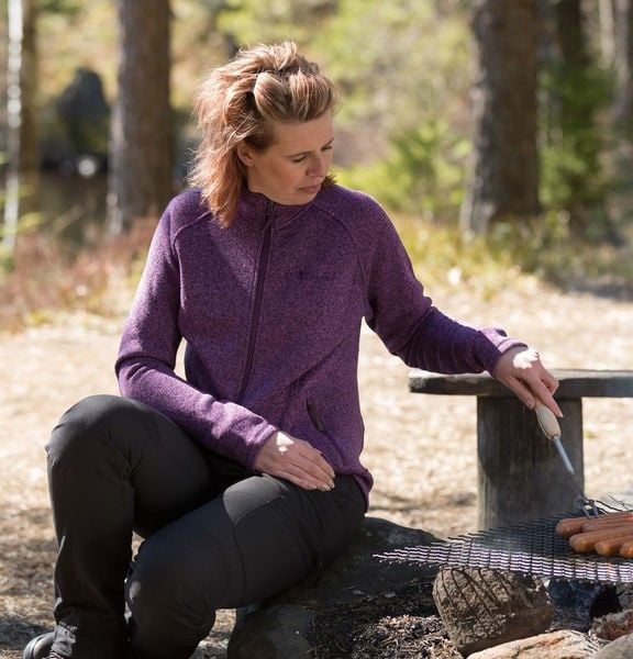 Pinewood W's Gabriella Fleece Jacket Purple Melange | Widforss