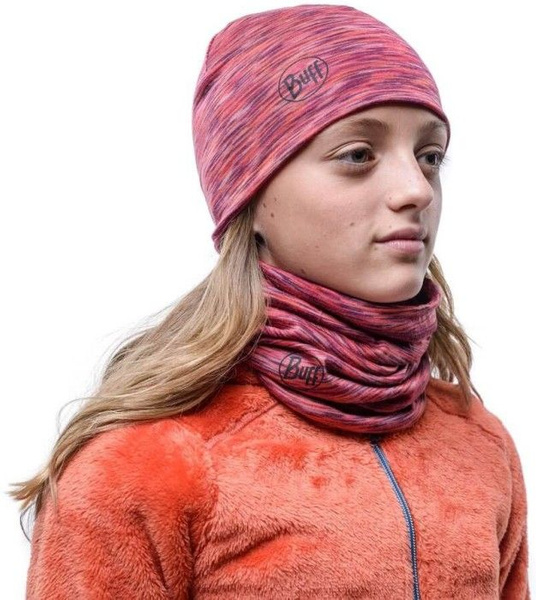 Buff Kids Lightweight Merino Wool Reversible Hat Wild Pink-Rusty | Widforss