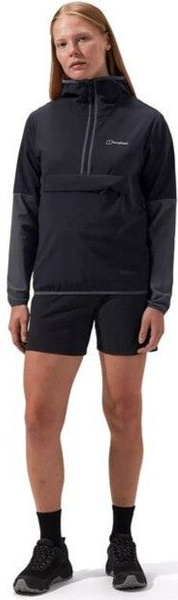 Berghaus Ws Wandermoor Wind Smock Jet Black/Grey Pinstripe | Widforss