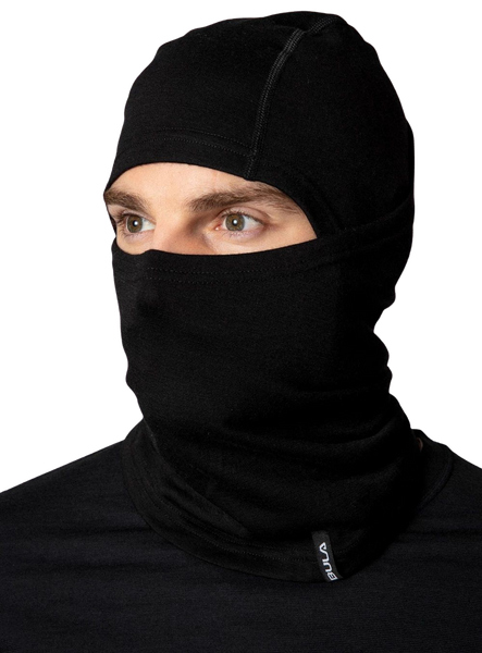 Bula Wool Convertible Balaclava Black | Widforss