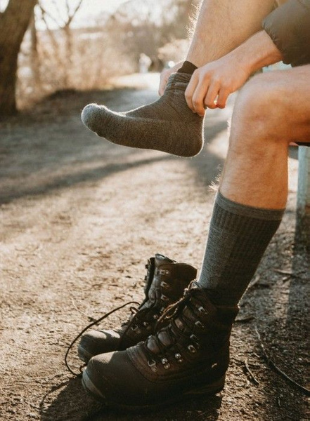 Lundhags Merino Trekking Sock Combo Mid Grey Melange/Black | Widforss