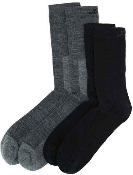 Lundhags Merino Trekking Sock Combo Mid Grey Melange/Black | Widforss
