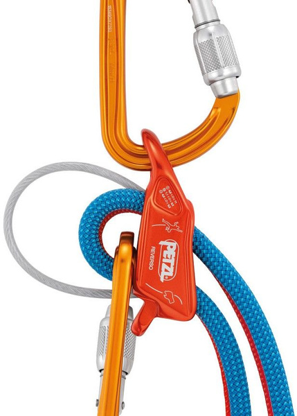 Petzl Belay Device Reverso Red/Orange | Widforss