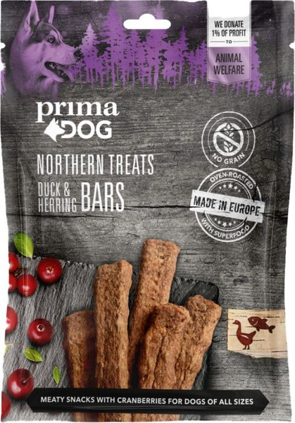PrimaDog Prima Northern Treats Ankka-sillitanko -koiranherkku 200 G ...