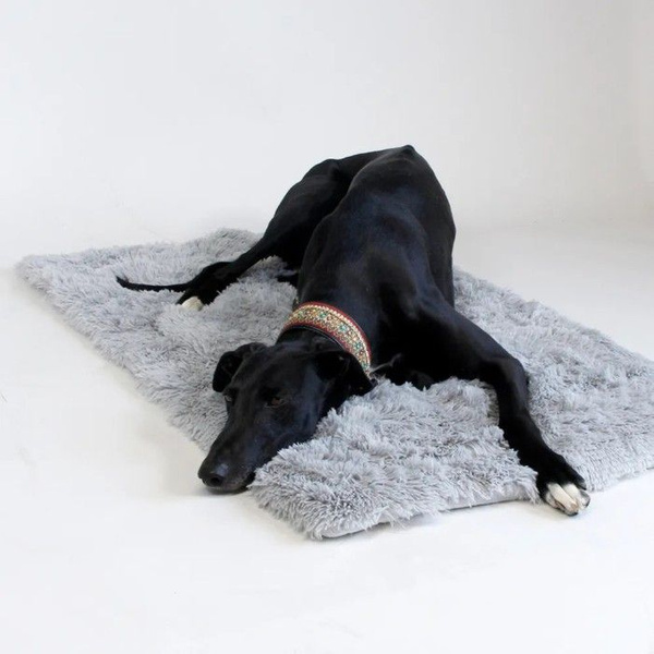 Brava Fluffy Calming Bed Rectangle XL Light Grey | Widforss