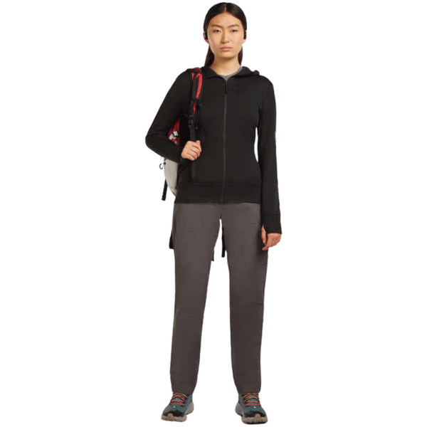Icebreaker W's Merino 260 Quantum LS Zip Hoodie Black | Widforss