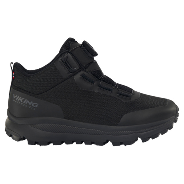 Viking Men Stride Mid Spike Warm BOA Waterproof Black | Widforss