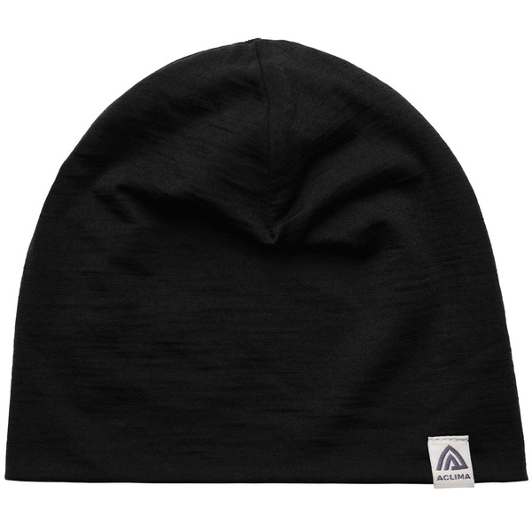 Aclima LightWool Relaxed Beanie Jet Black | Milrab.no