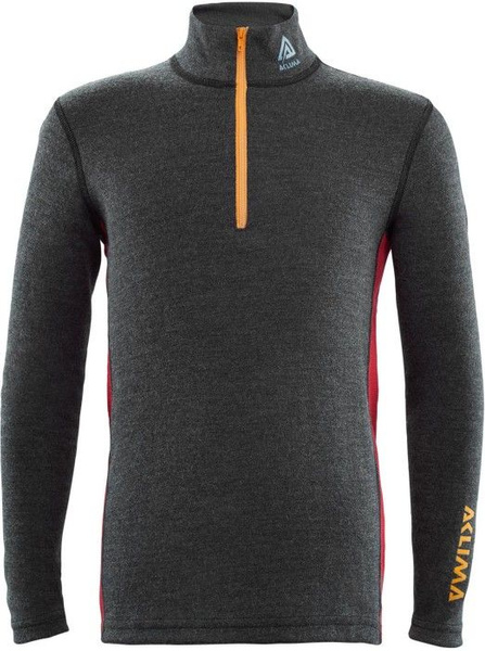 Aclima Aclima Warmwool Mock Neck Junior Marengo/Chili Pepper | Widforss