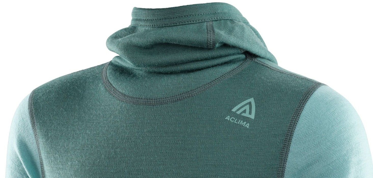 Aclima Aclima Kids WarmWool Hood Sweater North Atlantic / Reef Waters ...
