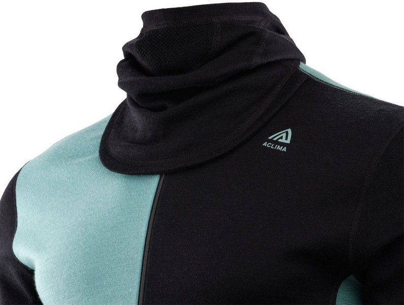 Aclima Aclima M's WarmWool Hood Sweater w/zip Jet Black / North ...