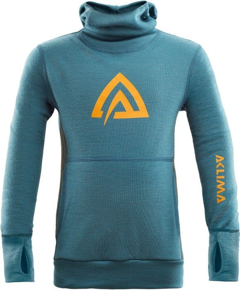 Aclima Warmwool Hood Sweater Children Tapestry/ Olive Night | Widforss