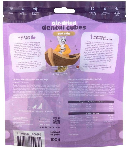 Island of Pets Island of Pets Cod Skin Dental Cubes 100 g | Widforss