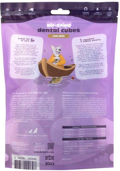 Köp Island of Pets Cod Skin Dental Cubes 200 g - https://www.widforss.se
