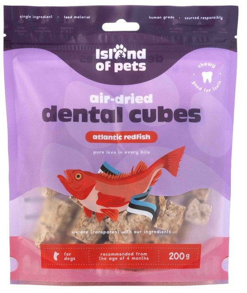 Osta Island of Pets Air-dried Atlantic Redfish Dental Cubes 200 g 0 ...