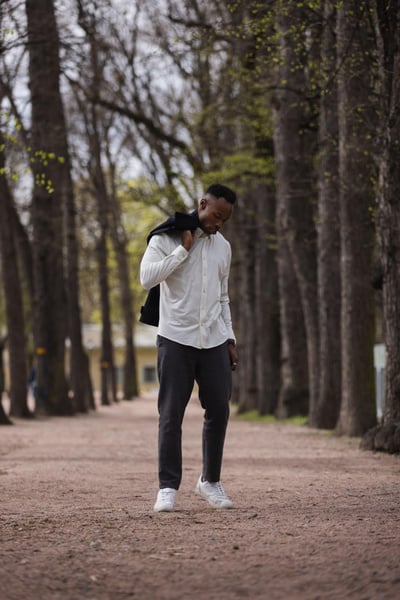 STOIX Marcus Slim Sky Blue Off-White | Widforss